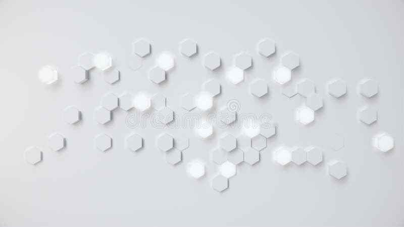 White Geometric Hexagonal Abstract Background. Surface Polygon Pattern ...