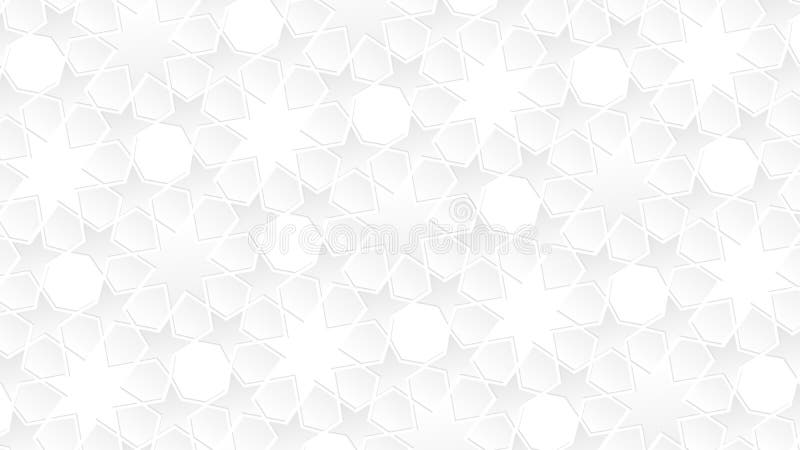 White Geometric Islamic Wallpaper Pattern As a Background Stock Vector ...