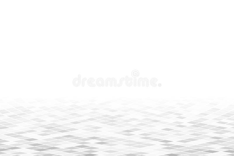 White Geometric Perspective Background. White and Grey Abstract ...