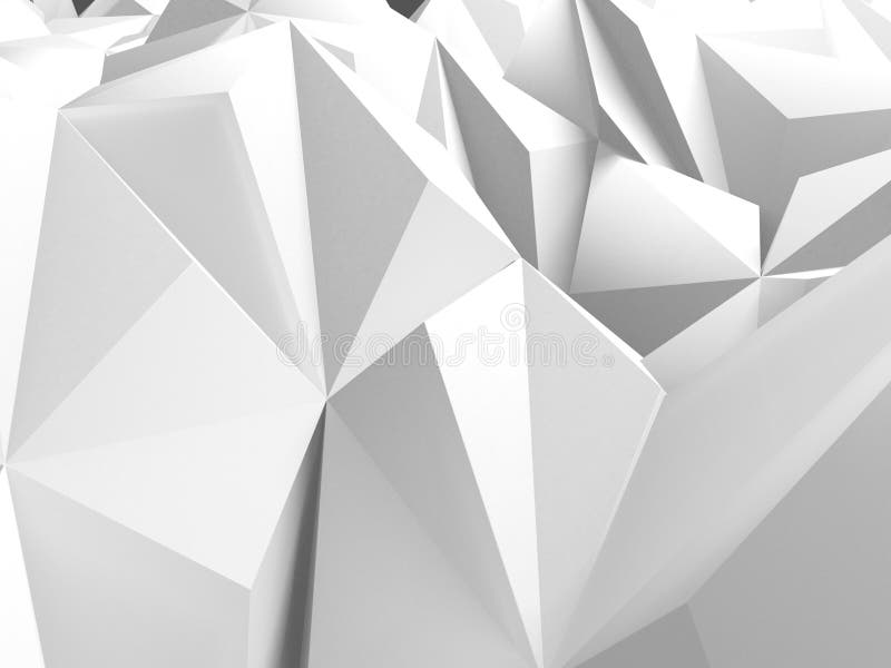 White Geometric Poligon Abstract Background Stock Illustration ...