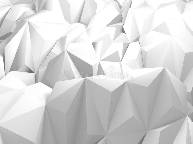White Geometric Poligon Abstract Background Stock Illustration ...