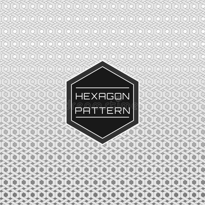 White Geometric Seamless Linked Hexagon Line Pattern Background Stock ...