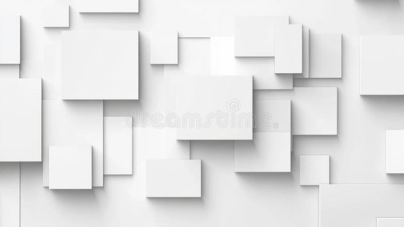 White Geometric Shapes Abstract Background Stock Illustration ...