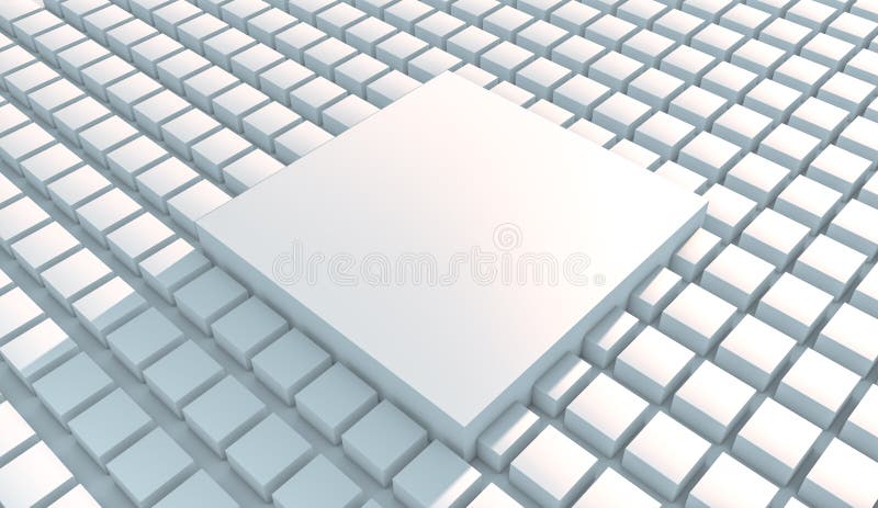 White Geometric Square Shape Objects for Background Stock Illustration ...