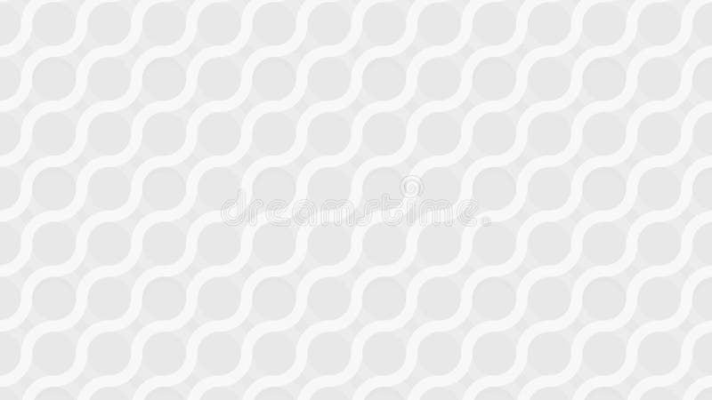 White Geometric Wavy Pattern Stock Illustration - Illustration of ...