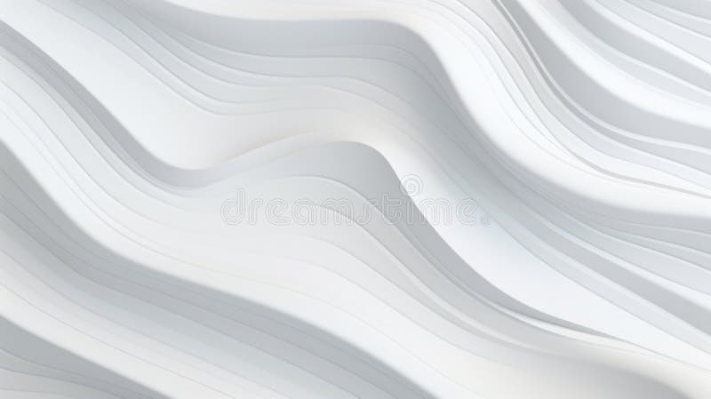 White Geometric Wavy Pattern, Abstract Illustration Stock Illustration ...