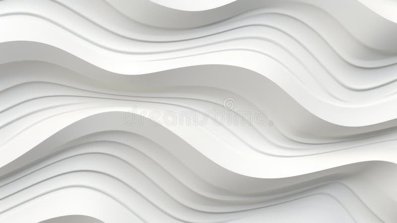 White Geometric Wavy Pattern, Abstract Illustration Stock Illustration ...