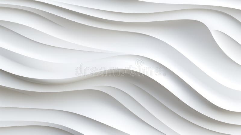 White Geometric Wavy Pattern, Abstract Illustration Stock Illustration ...