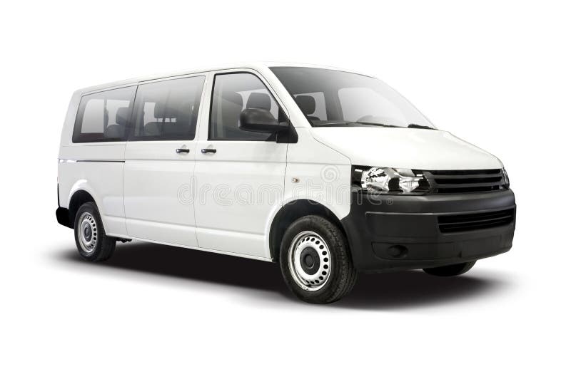 VW T5 Mini Bus Isolated on White Stock Image - Image of copy ...