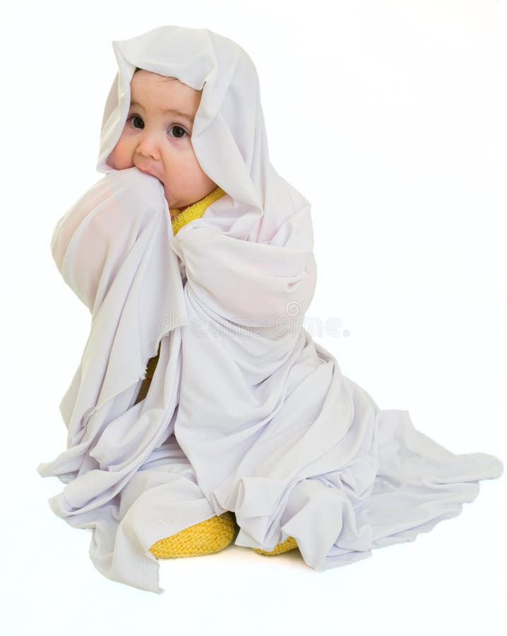 White ghost baby girl stock photo. Image of innocence - 13680566