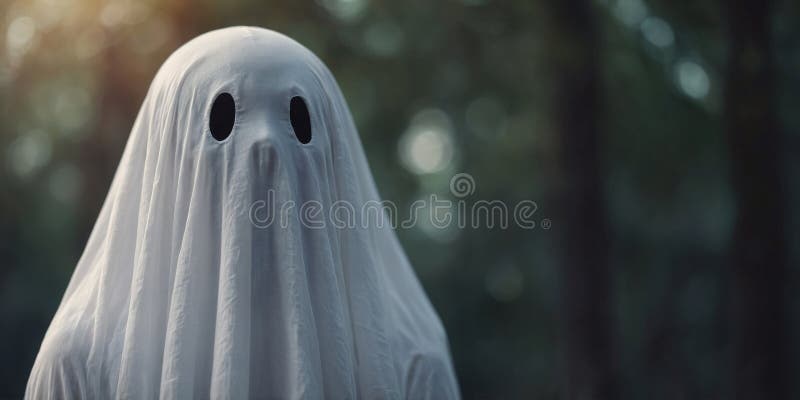 A White Ghost with a Big Smile on Its Face. Stock Illustration ...
