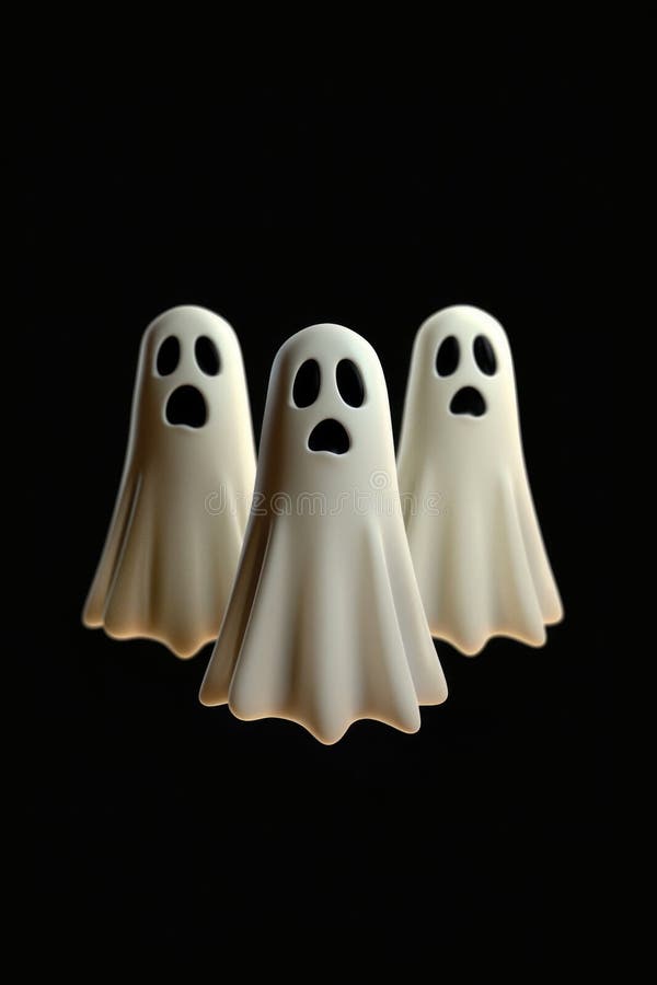 White Ghost Figurines Row Stock Photos - Free & Royalty-Free Stock ...