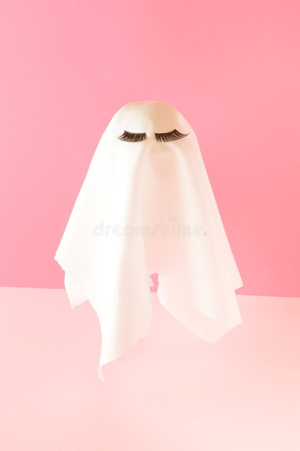 White ghost with lashes stock photo. Image of seasonal - 227114642