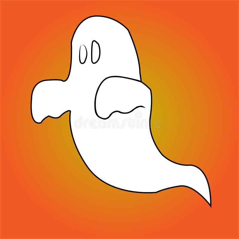 White Ghost Icon Halloween Illustration Stock Illustration ...