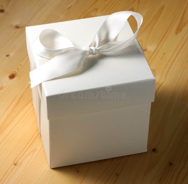 White Empty Gift Box Isolated Top View Stock Photo - Image of greeting ...