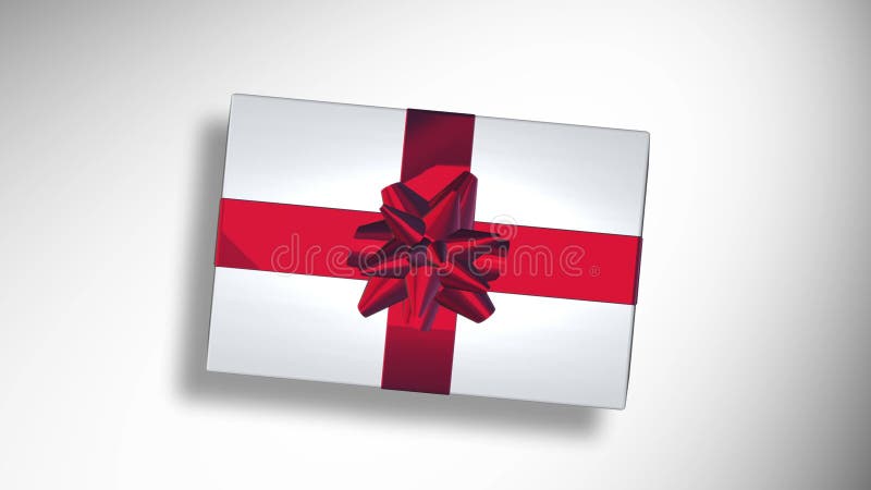 White Gift Box Animation on White Background. Celebration or Offers ...