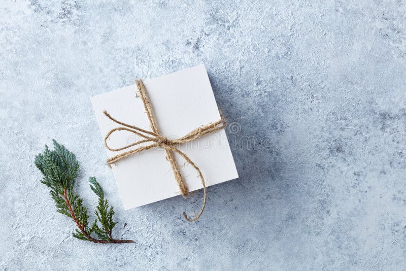 White gift box stock photo. Image of present, decoration - 163503628