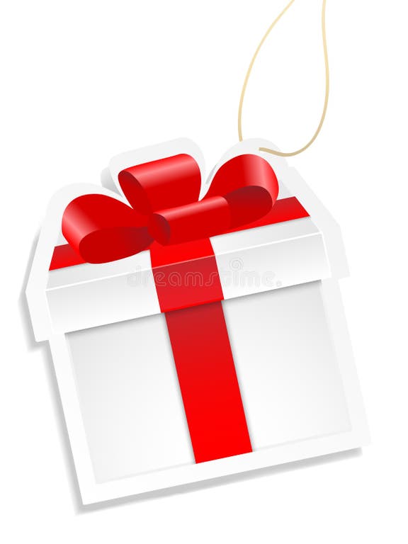 White gift box. Vector. stock vector. Illustration of gift - 22958544