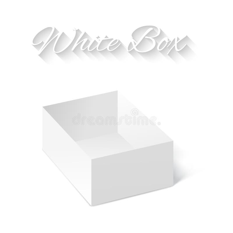 White gift carton box stock vector. Illustration of carton - 45379685