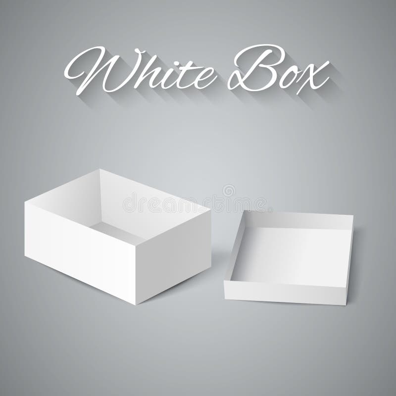 White gift carton box stock vector. Illustration of merchandise - 45379695