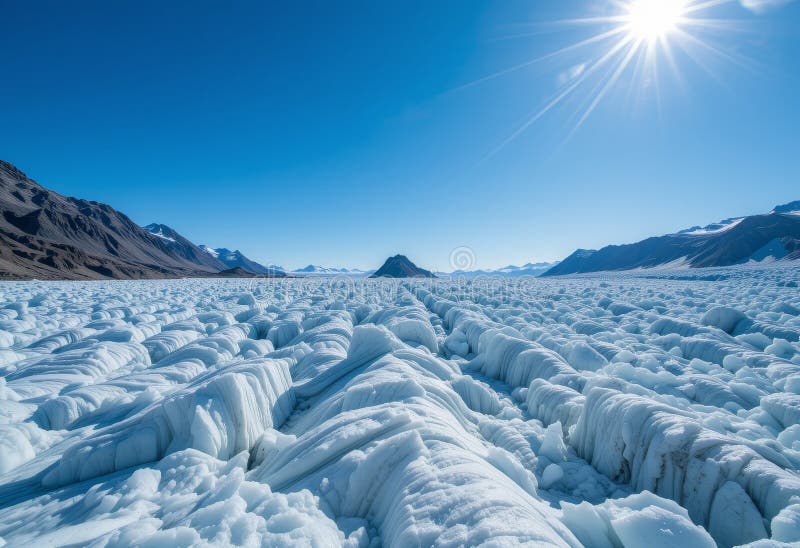 White Glacier Texture Under Bright Sunlight Stock Photos - Free ...