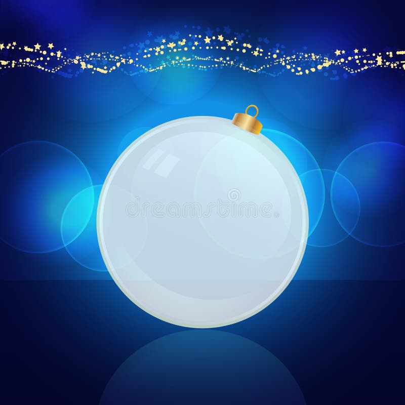White Glass Bauble Background Stock Vector - Illustration of seasonal ...