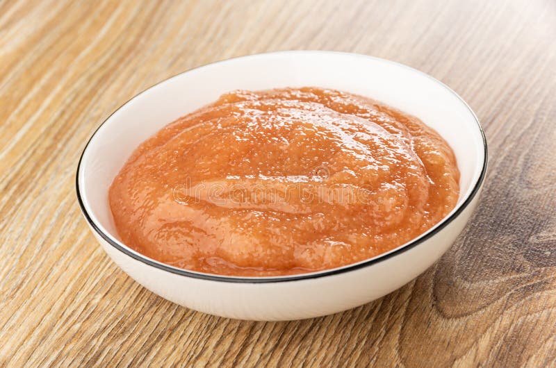 White Bowl with Pollock Roe on Wooden Table Stock Photo - Image of ...