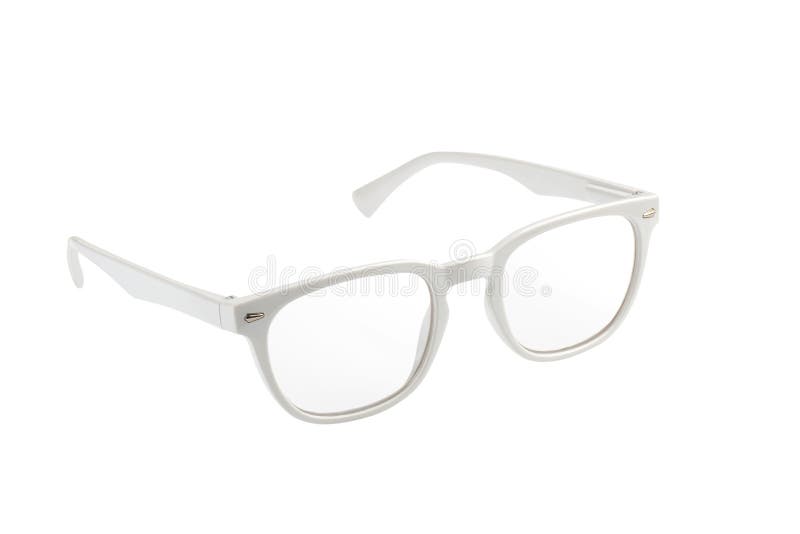 White Glasses Isolated on White Stock Image - Image of cool, equipment ...