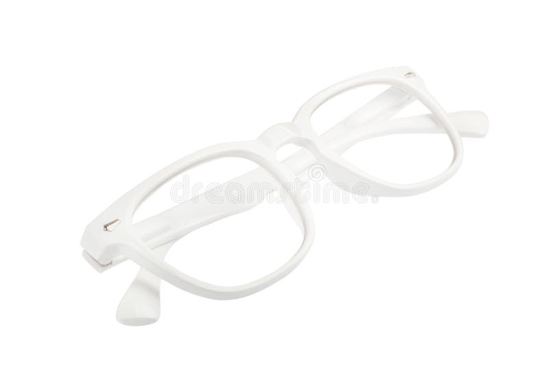 White Glasses Isolated on White Stock Image - Image of stylish, optical ...