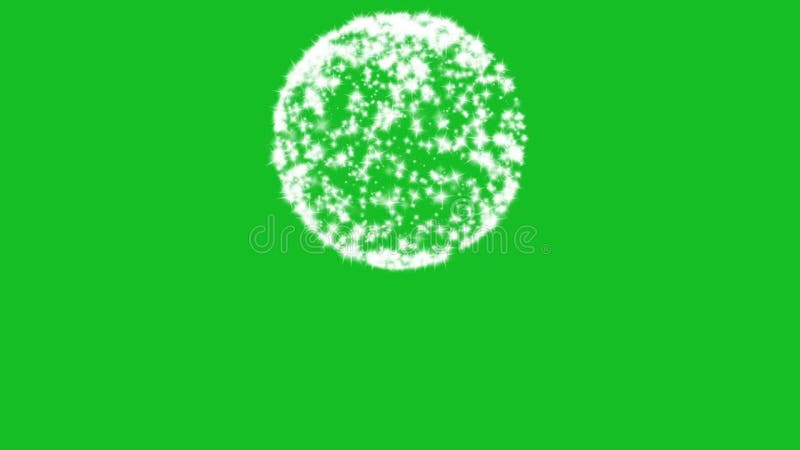 White Glitter Sparkles Circle Motion Graphics with Green Screen ...