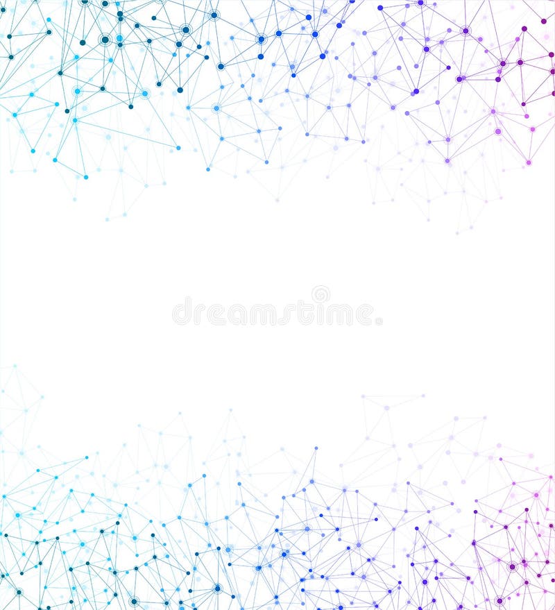 White Global Communications Background with Abstract Color Network ...