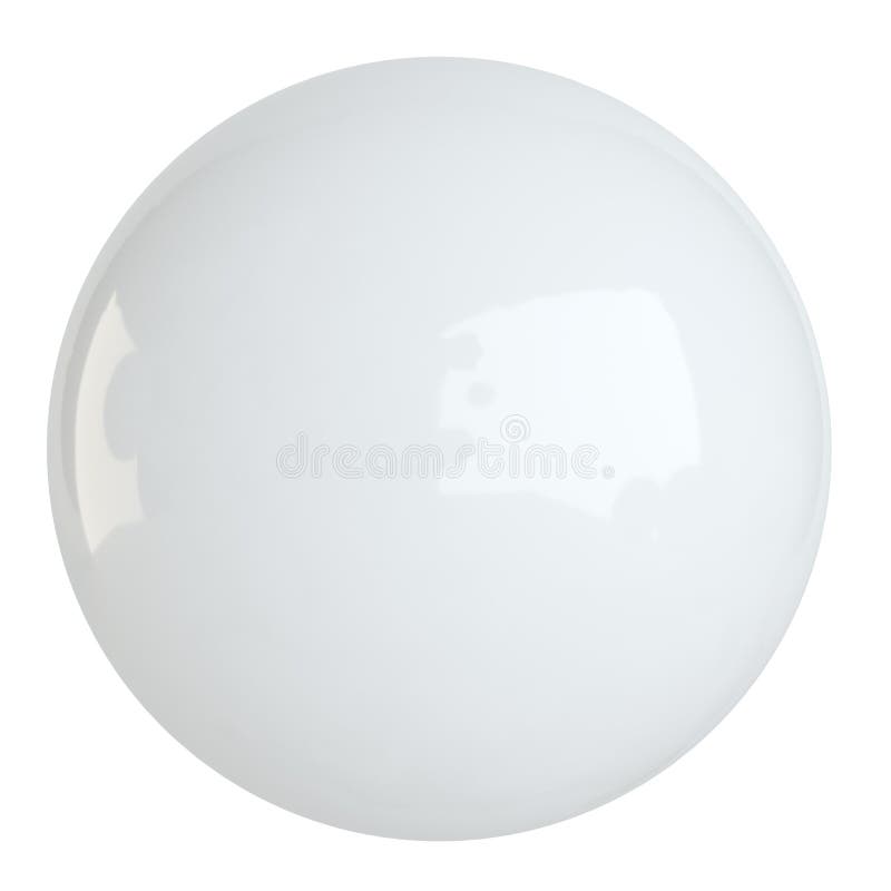 White Glossy Ball 3D Illustration Stock Illustration - Illustration of ...