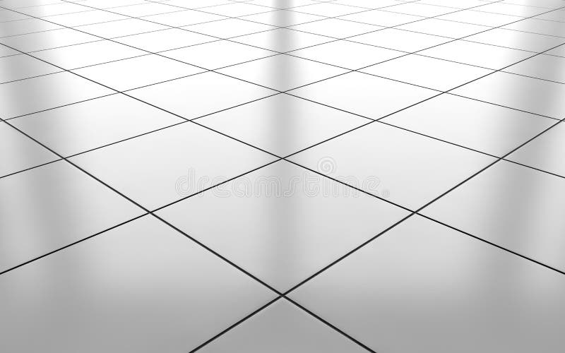 White Glossy Ceramic Tile Floor Background. 3d Rendering Stock ...