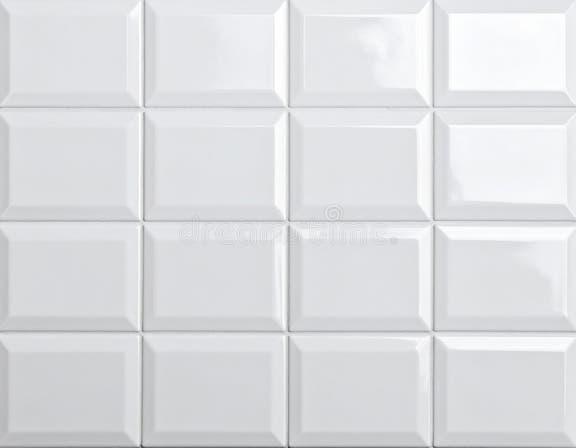 White Glossy Rectangular Tiles Background Texture Stock Illustration ...