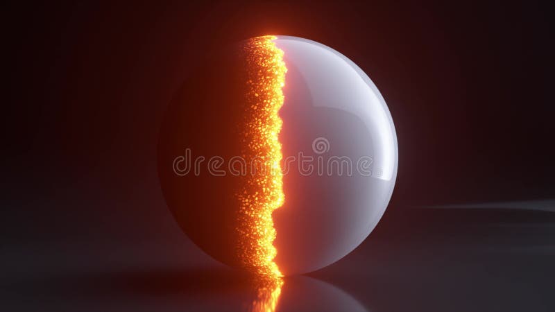 The White Glossy Shell of the Sphere Burns Out and a Black Sphere ...