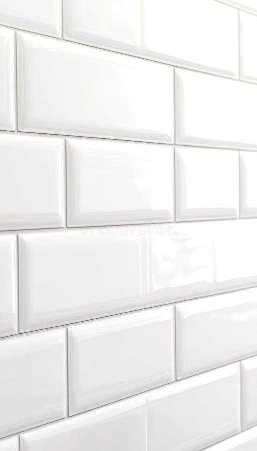 White Glossy Subway Tile Texture. Metro Brick Wall Background. Interior ...