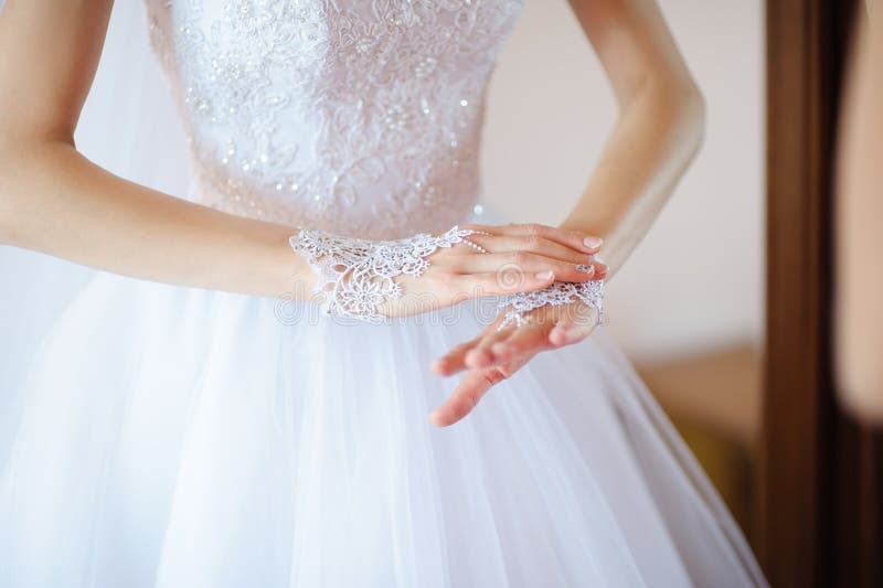 Gloves and wedding dress stock photo. Image of gown, bride - 23401038
