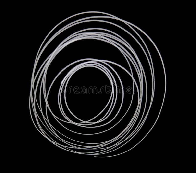 White Glow Illuminated Swirl Circle Stock Illustration - Illustration ...