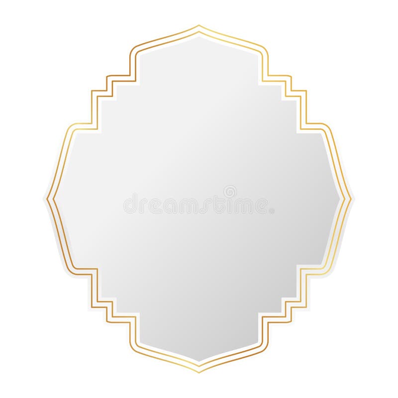 White Glow Islamic Frame stock vector. Illustration of decoration ...