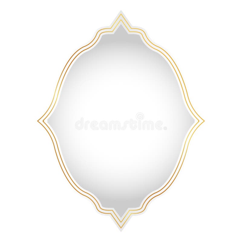 White Glow Islamic Frame stock vector. Illustration of islamic - 332690582