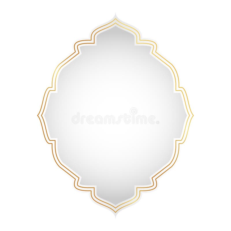 White Glow Islamic Frame stock vector. Illustration of glow - 332690599
