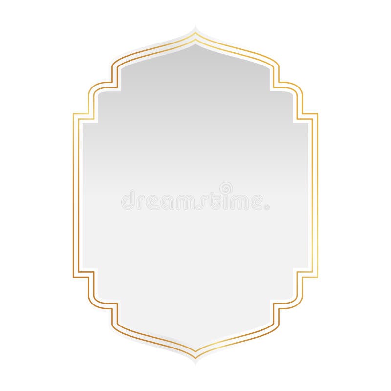 White Glow Islamic Frame stock vector. Illustration of ramadan - 332690612