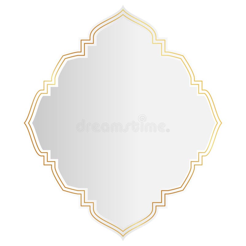 White Glow Islamic Frame stock vector. Illustration of border - 332690622