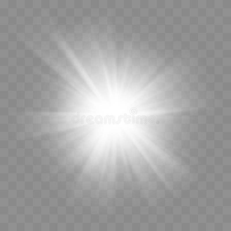 Set of Golden Glowing Lights Effects Isolated on Transparent Background ...