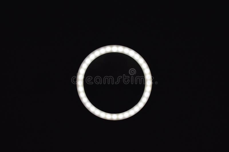 White Glowing Circle on Black Background Stock Image - Image of circle ...