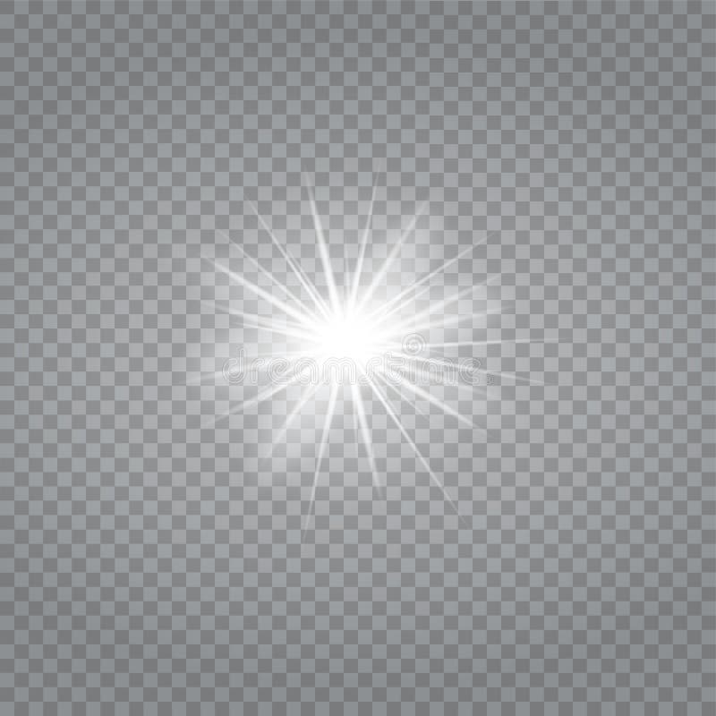 White Glowing Light Burst Explosion with Transparent. Stock Vector ...