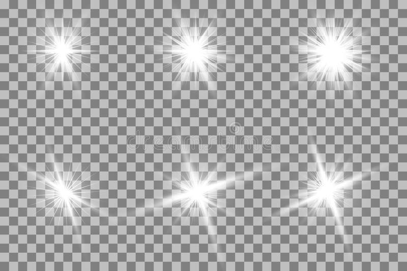 White Glowing Light Burst Explosion with Transparent. Stock Vector ...