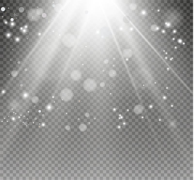 White Glowing Light Burst Explosion on Transparent Background. Vector ...