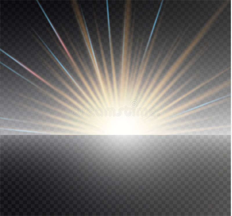 White Glowing Light Burst Explosion on Transparent Background. Vector ...