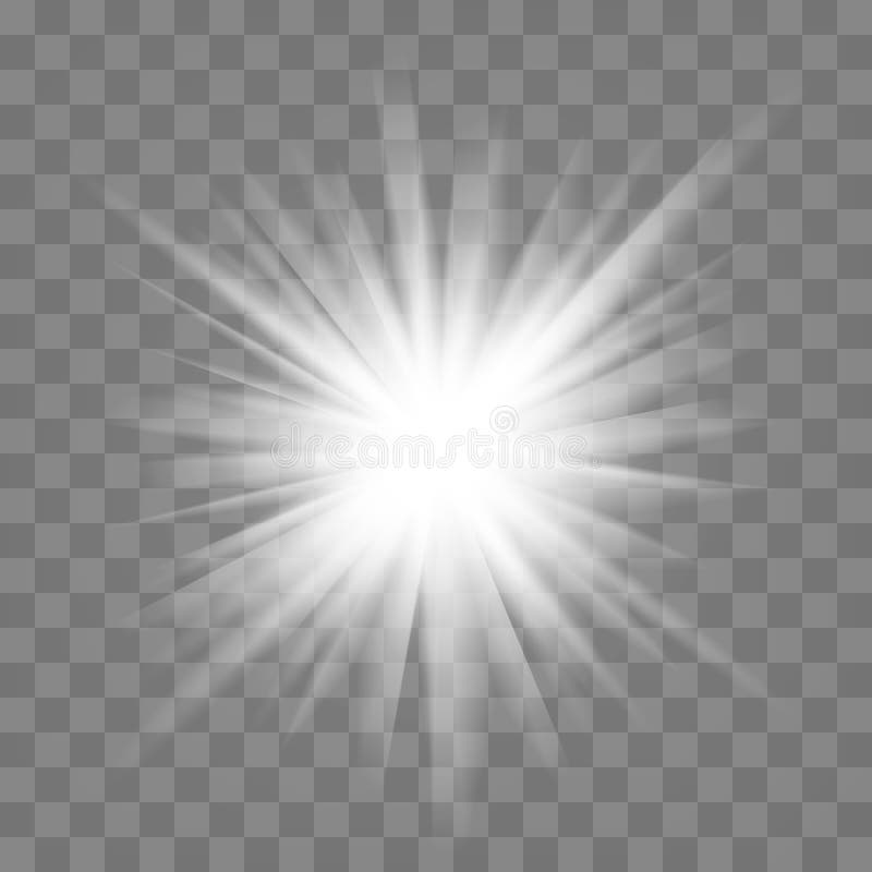 White Glowing Light Burst Explosion with Transparent. Cool Effect ...